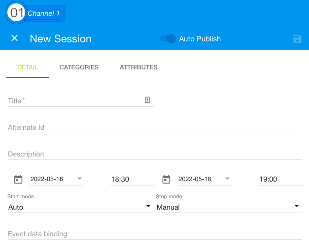 Create Sessions Diva Documentation